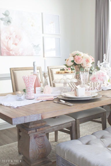 Pretty in Pink: Valentines Day Tablescape Tour - Tuft & Trim